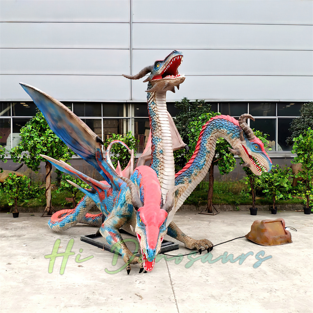 Triple-headed Realistic Robotic Dragon for Sale | Hi Dinosaurs