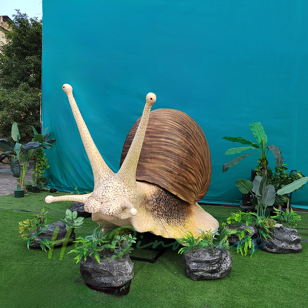 Outdoor Amusement Park Animatronic Insects Large Snail Model | Hi Dinosaurs