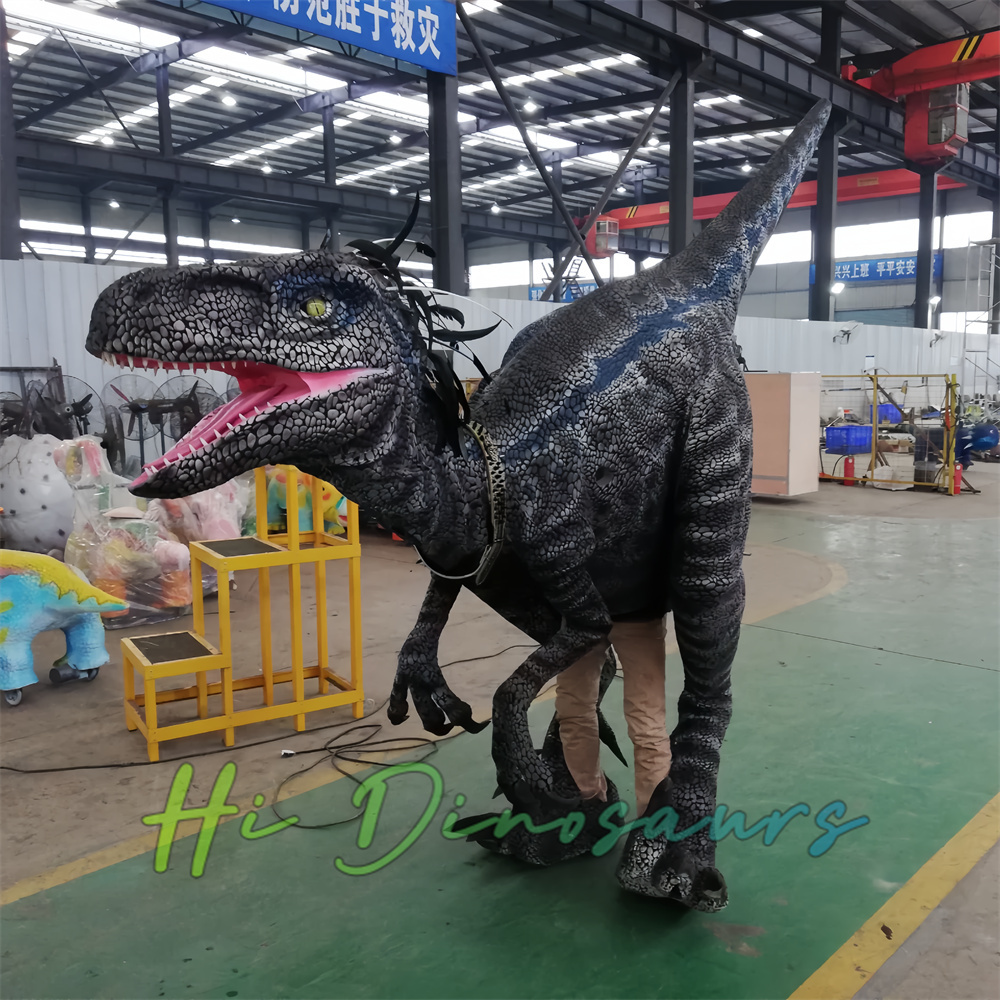 Jurassic Park Velociraptor Costume Lifelike Black | Hi Dinosaurs