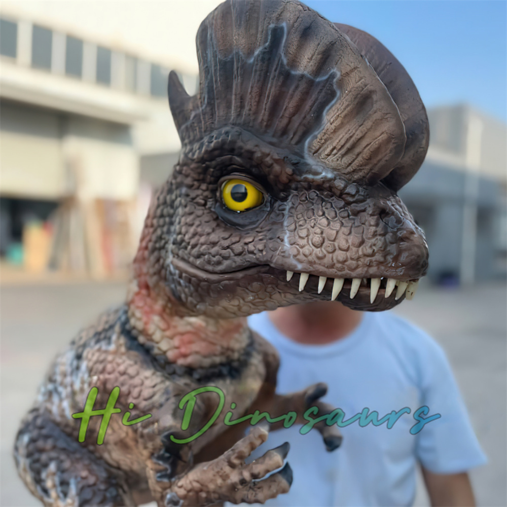 Jurassic Park Dilophosaurus Puppet For Party | Hi Dinosaurs