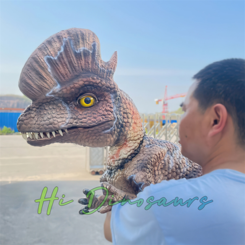 Jurassic Park Dilophosaurus Puppet For Party | Hi Dinosaurs