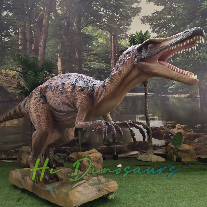 Theme Park Dinosaur Equipment Life Size Animatronic Suchomimus Models ...