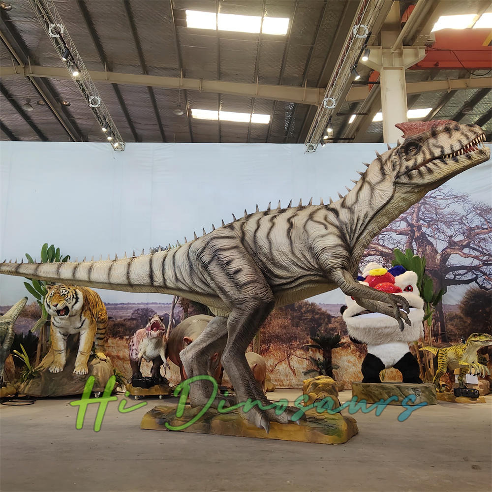 Dinosaur Park Artificial Animatronic Saurophaganax Statue For Sale | Hi Dinosaurs
