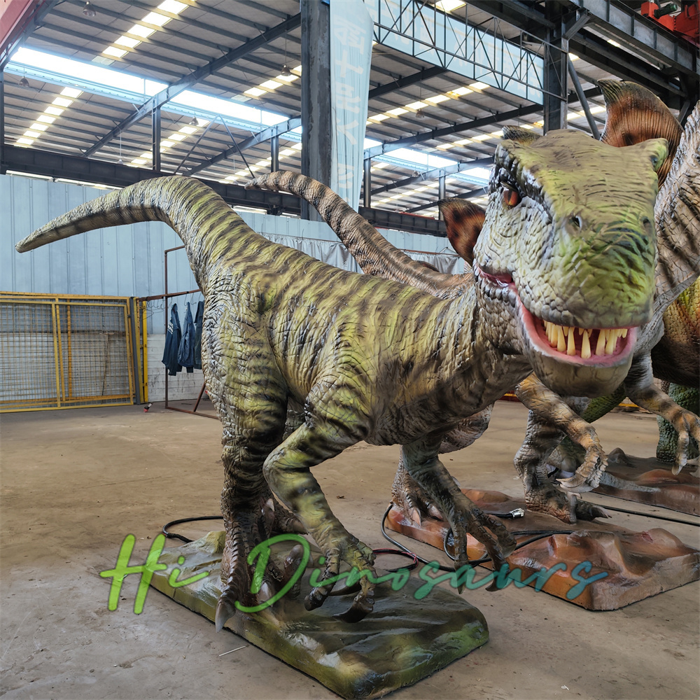 Custom Animatronic Raptor In Green | Hi Dinosaurs
