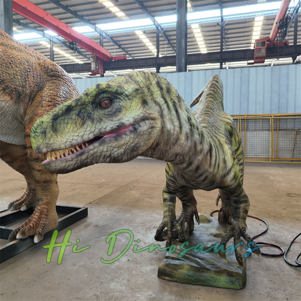 Custom Animatronic Raptor In Green | Hi Dinosaurs