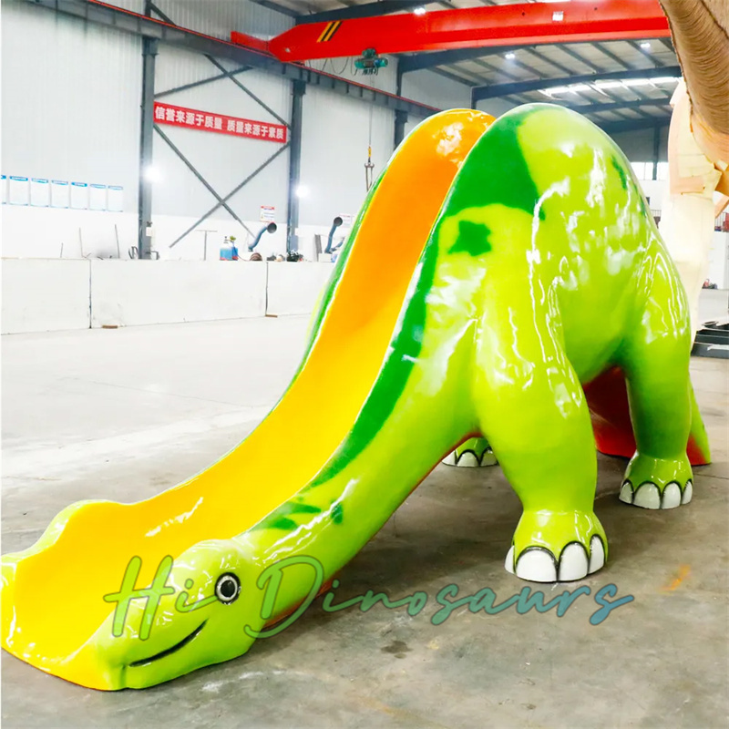 Outdoor Fiberglass Dinosaur Slide for Kids Amusement Park | Hi Dinosaurs