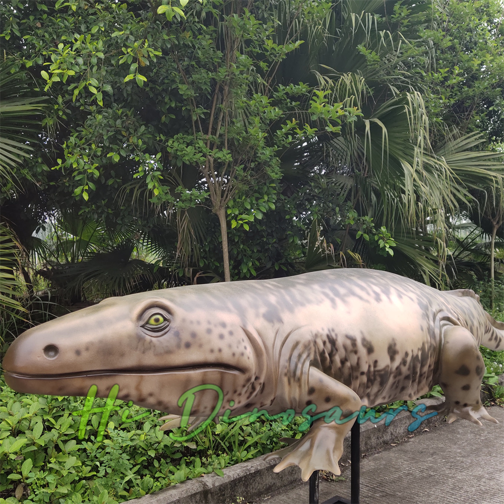 Giant Fiberglass Ichthyostega Statue Sculpture for Sale | Hi Dinosaurs