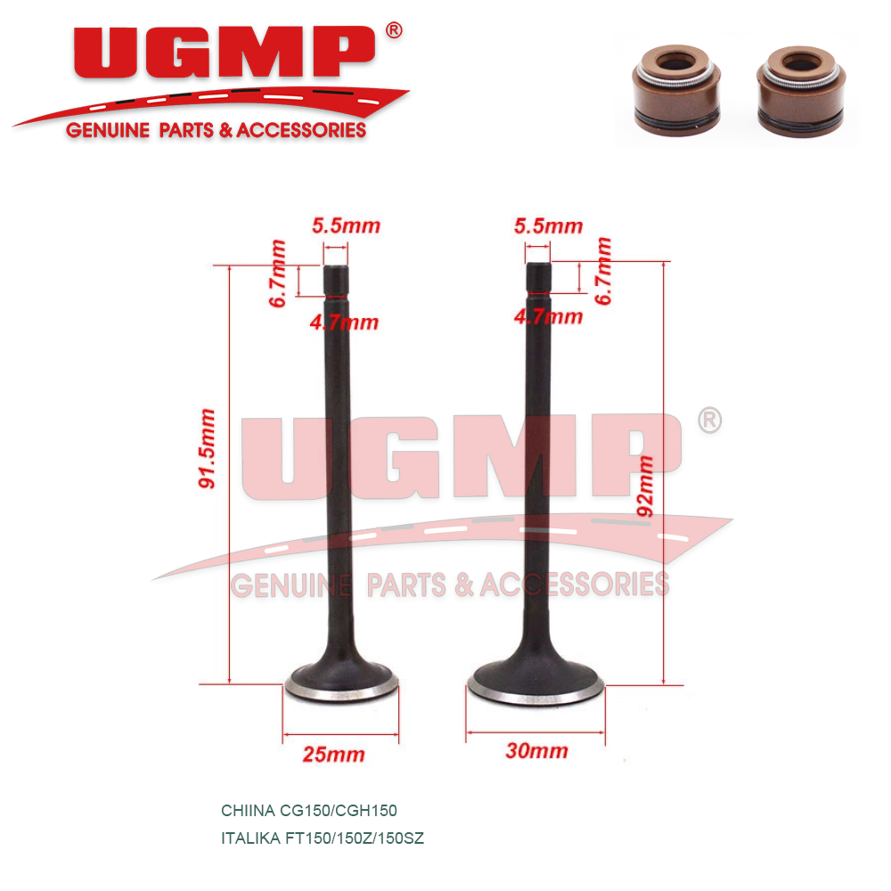 VALVES SET ZONGSHEN LONCIN LIFAN HAOJUE KEEWAY AKT CG150 FT150 150Z DM150
