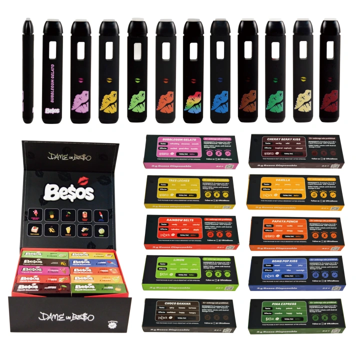 New BE$OS 2g Disposable Vape Postless Design USA STOCK Empty Carts 10 ...