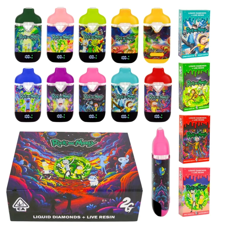 Rick and Morty Dual Flavor Disposable Vape Pens 2ml All in One Premium ...