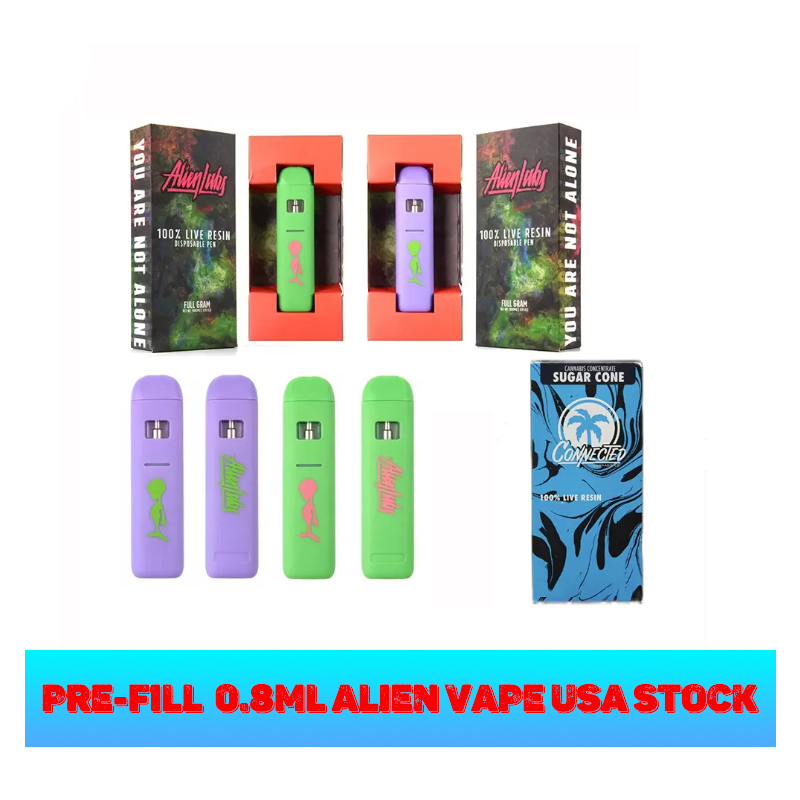 Prefill Alien 1ml Disposable Vape Pen E Cigarette Kits Ceramic Coil Pod ...