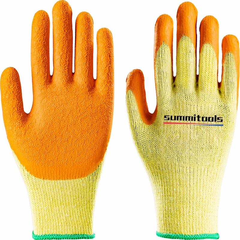 Cut and Puncture resistant rubber coated safety working gloves