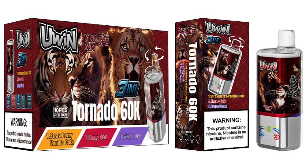 Uwin Tornado Triple 60000 Puffs 3 In 1 Disposable Vape