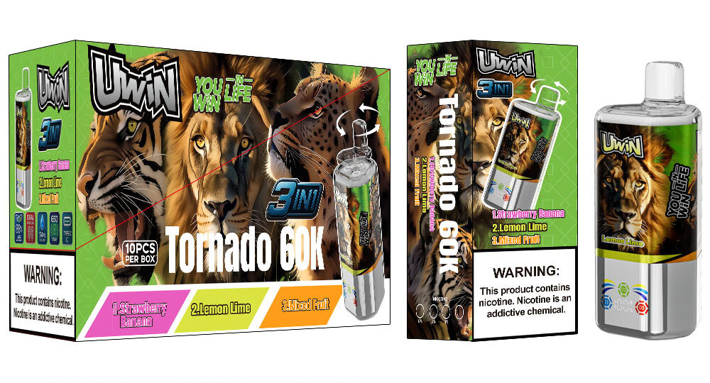 Uwin Tornado Triple 60000 Puffs 3 In 1 Disposable Vape