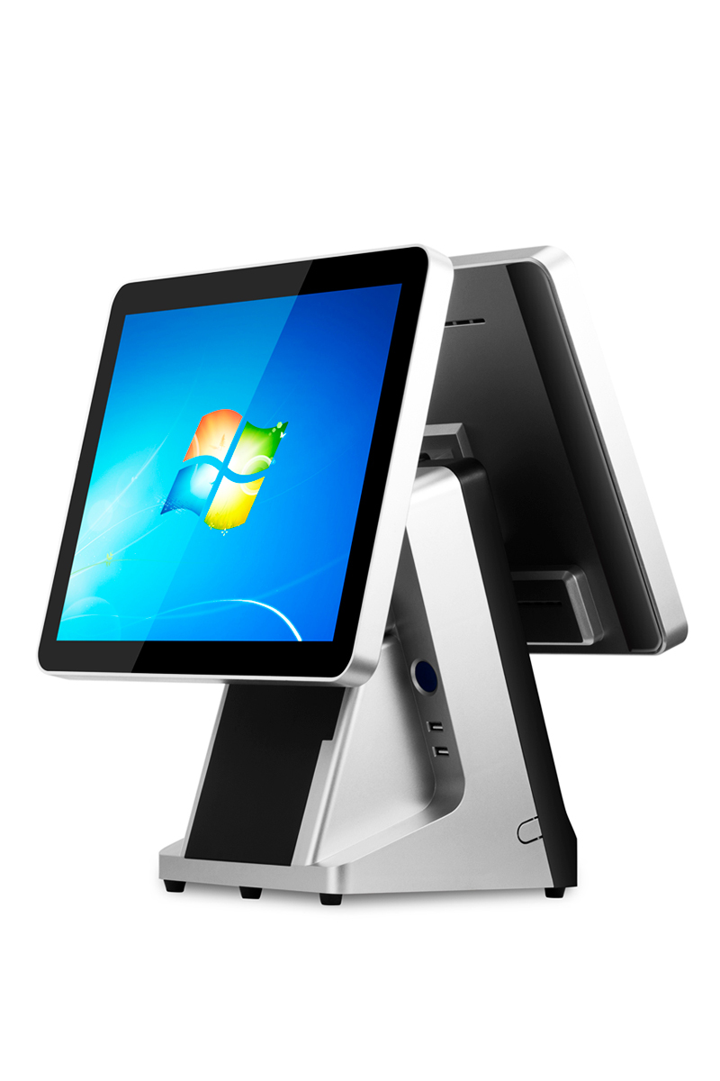 Dual Screen 15inch Windows 10 Touch Screen POS System Cash Register