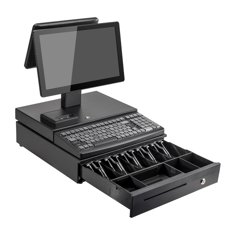in stock desktop cash register 15.6 Inch Dual Screen All In One Point ...