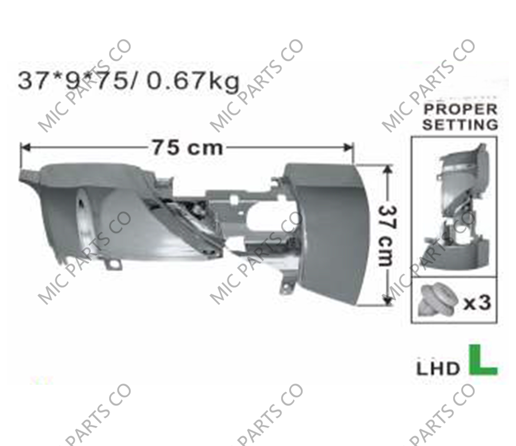 Corner Panel Chrome For HINO MEGA 500