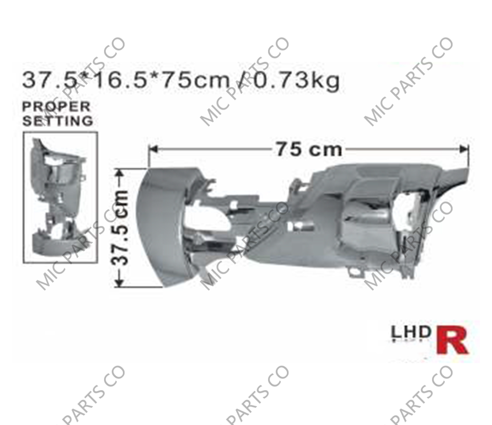 Corner Panel Chrome For HINO MEGA 500