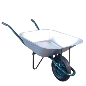 Wheel Barrow WB6203, 5 cu.ft 65L Galvanized Steel Tray, With 13"X3"A ...