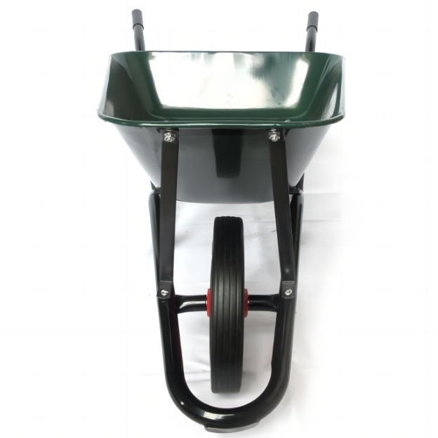 Wheel Barrow WB3800, 4cu.ft 60L Steel Tray With 13"x3” Solid Wheel
