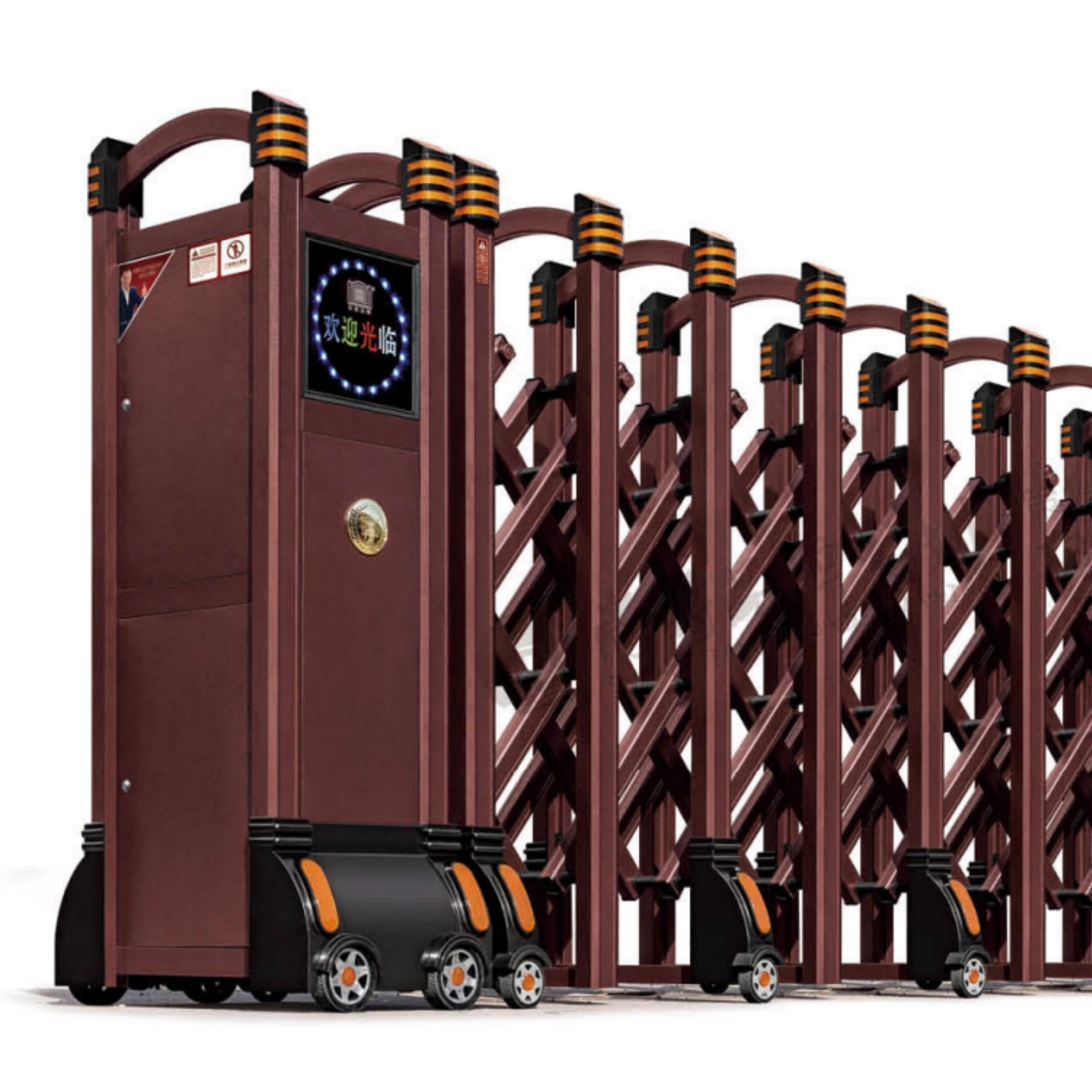 remote control sliding door folding segmented sliding door Intelligent ...