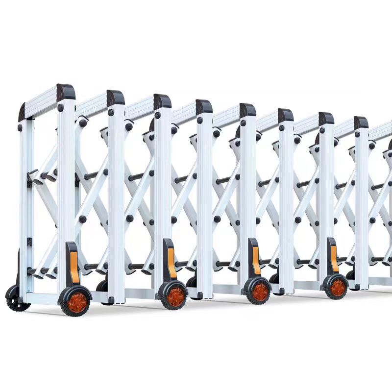 temporary construction of telescopic fence Manual push-pull stainless ...