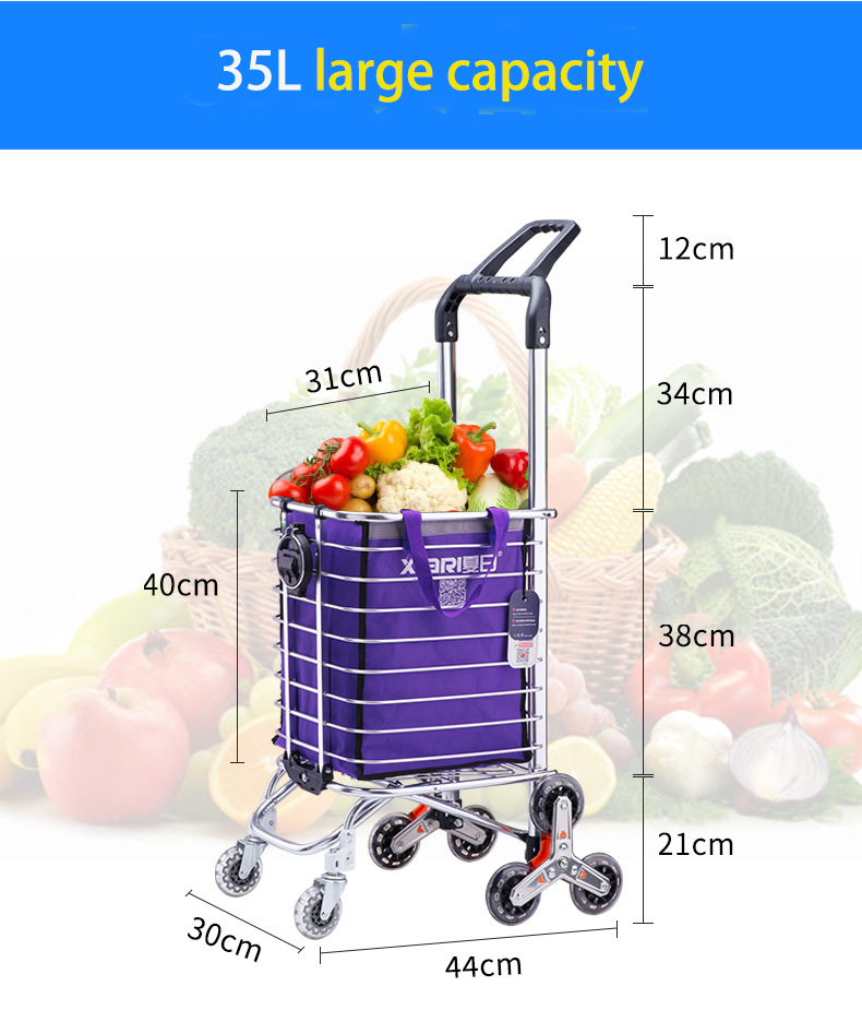 8 wheel shopping trolley for elderly