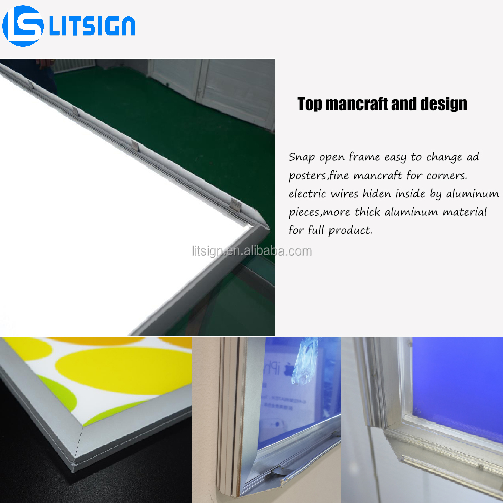 HKSIGN A3 LED Backlit Light snap Aluminum Frame Restaurant Fast Food ...