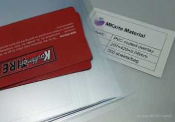 High-adhesive glue PVC Coated Overlay suitalbe for inkjet sheet,pvc ...