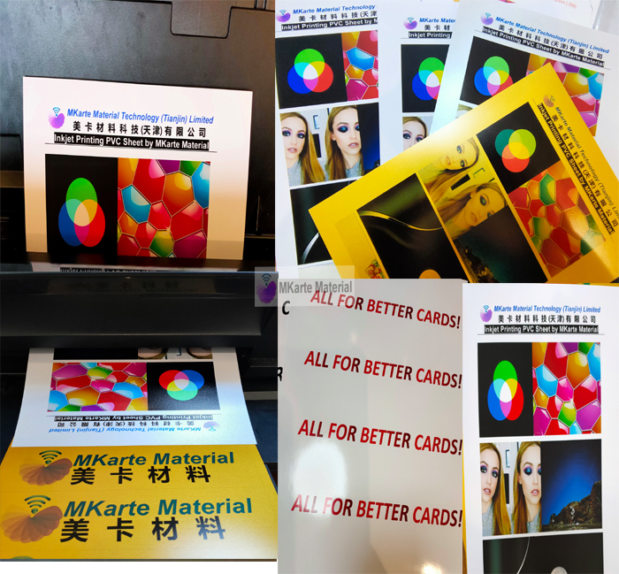 0.3mm PVC Card Material Gold Inkjet Printing Canon PVC Sheets For Cards