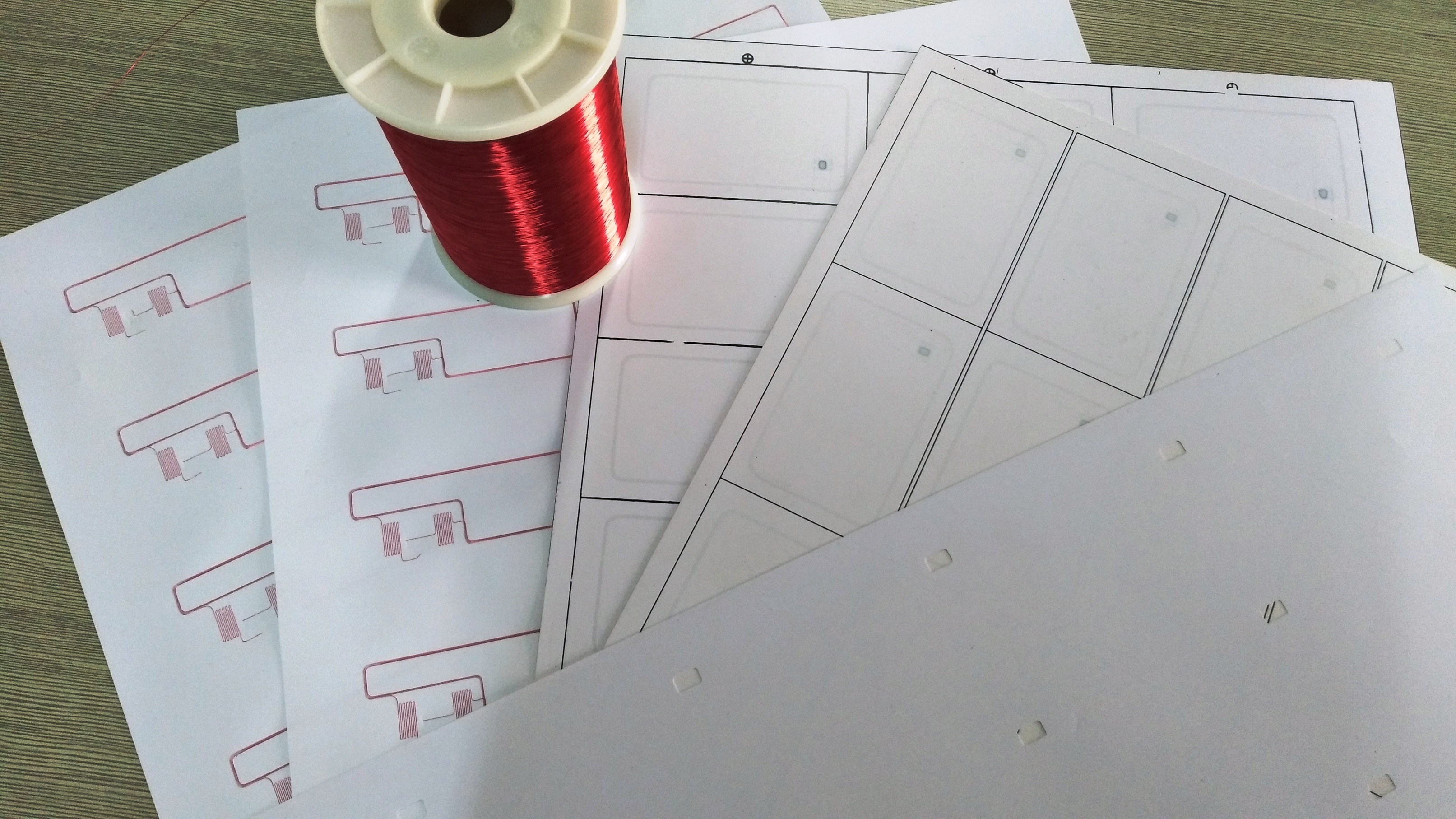 Recycled PVC card inlay, Mifare 1k Prelams, ID card chip inlay,Dual ...