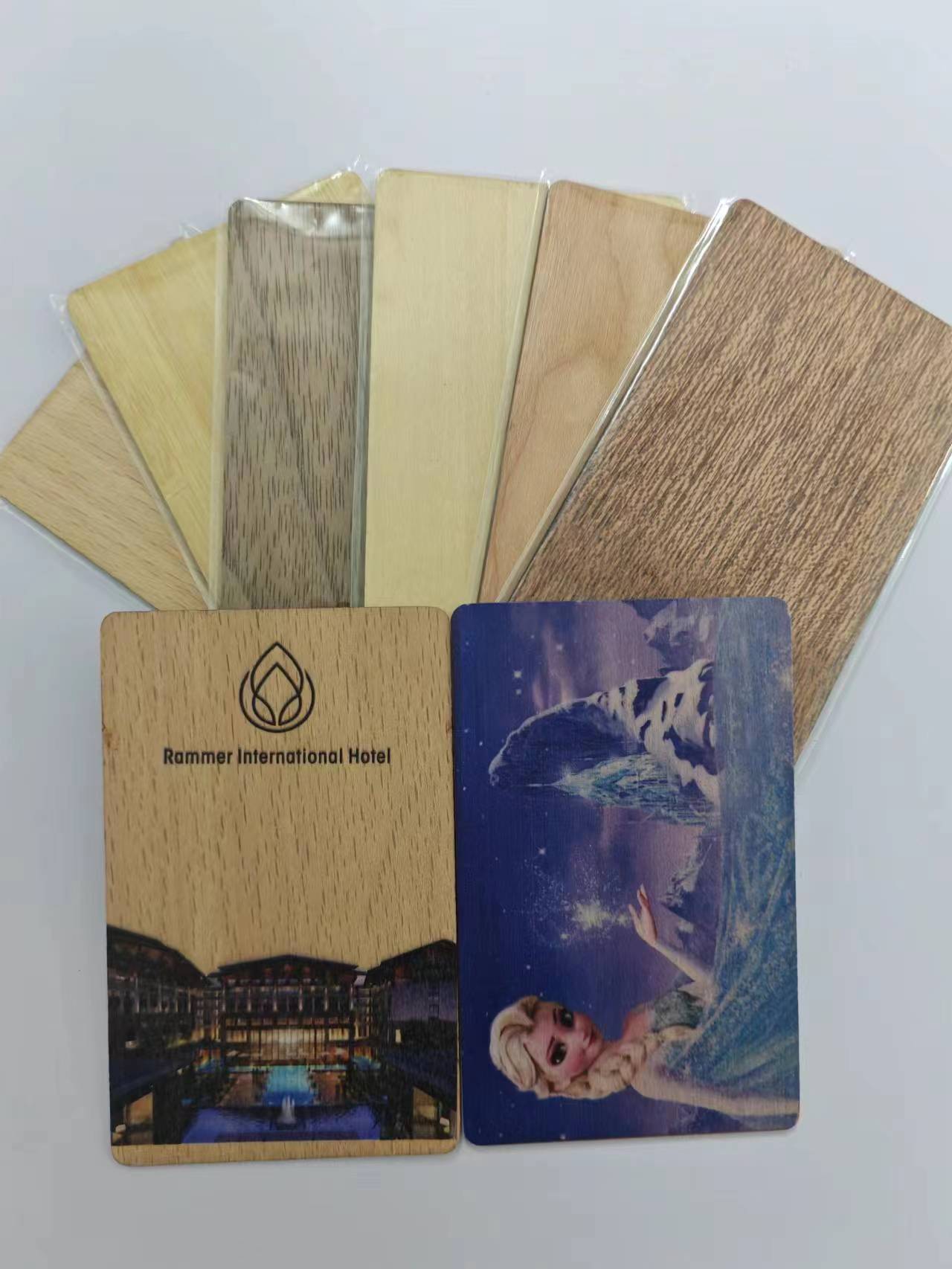Wooden key cards, Fudan Blank Card, CR80 Wood Card Printing,Eco ...