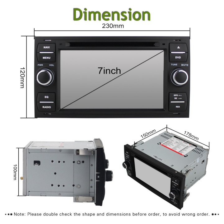 7" Android Car Multimedia Stereo GPS Navigation Head Unit Ford Transit ...