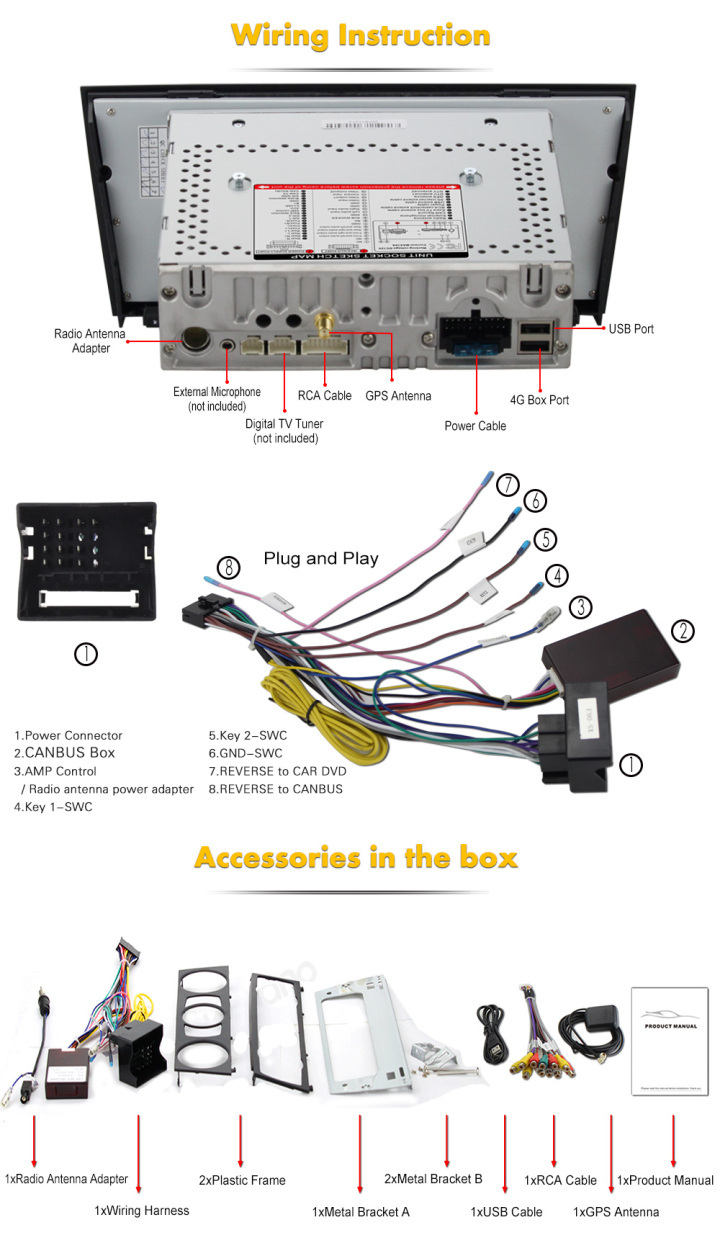7" Android Autoradio Car Multimedia Stereo GPS Navigation DVD Radio ...