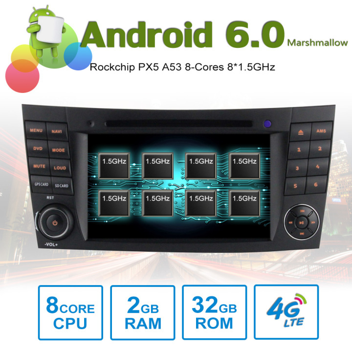 7" Android Car Multimedia Stereo GPS Head Unit Mercedes Benz E W211 E200 E220 E240 E270 E280 ...