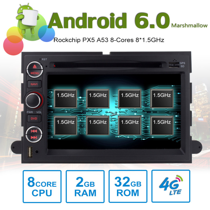 7" Android Car Multimedia Stereo GPS Navigation Head Unit Ford Explorer ...