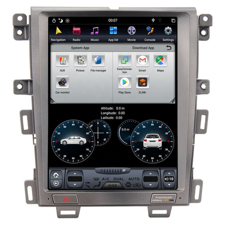 12.1" Vertical Screen Tesla Style Android Multimedia Car Stereo Radio ...
