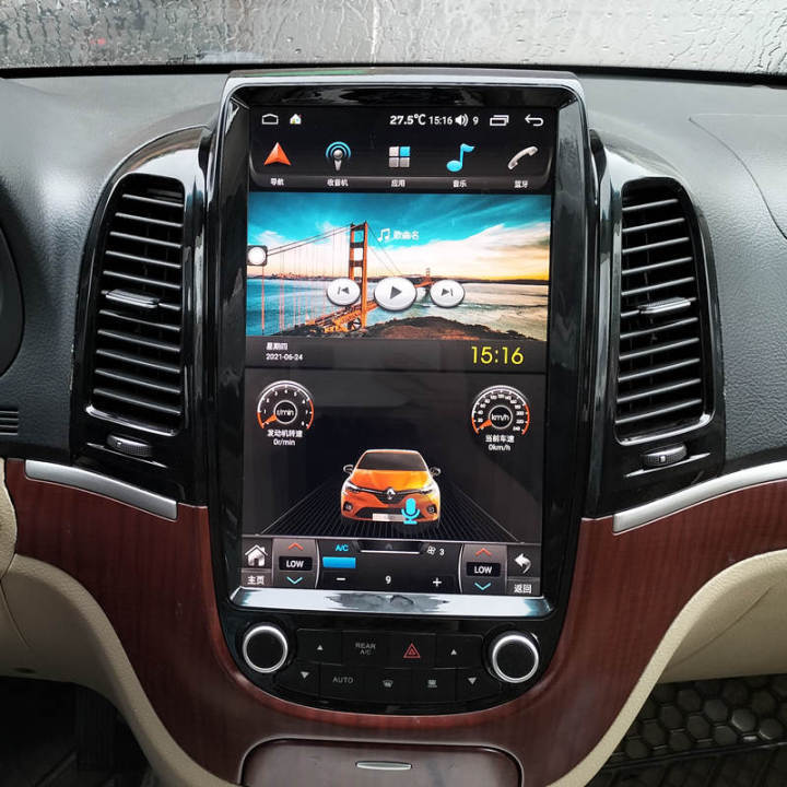 12.1 Tesla Style Android Car Stereo Radio Audio GPS Navigation Head Unit SatNav Replacement Hyundai Santa