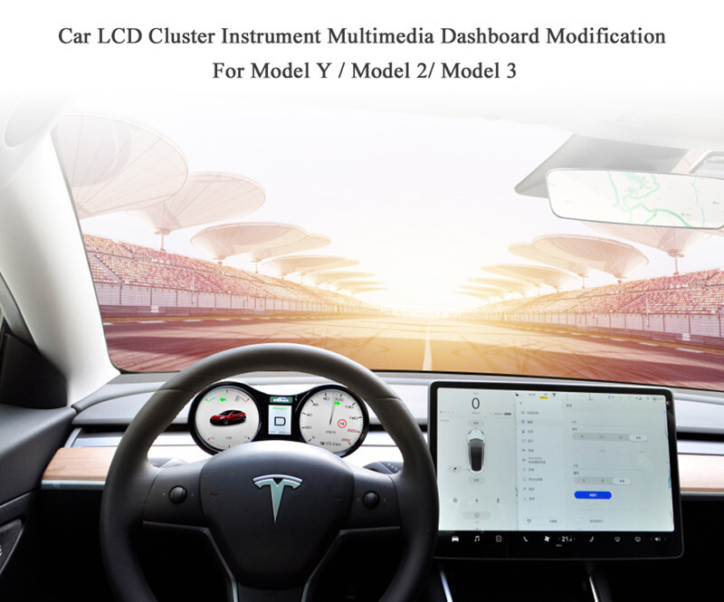 Car LCD Instrument Cluster Dashboard Replacement Infotainment Tesla ...