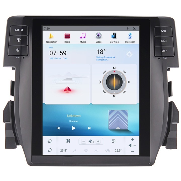 10.4" Tesla Style Screen Android Car Stereo Radio Audio GPS Navigation ...