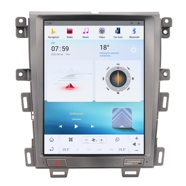 12.1" Tesla Style Screen Android Car Stereo Radio Audio GPS Navigation ...