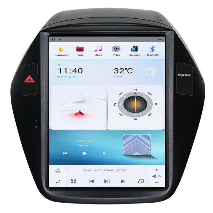 10.4" Tesla Style Screen Android Car Stereo Radio Audio GPS Navigation ...