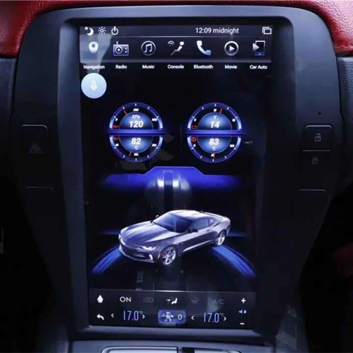 tesla style screen android car stereo radio gps navigation head unit ...