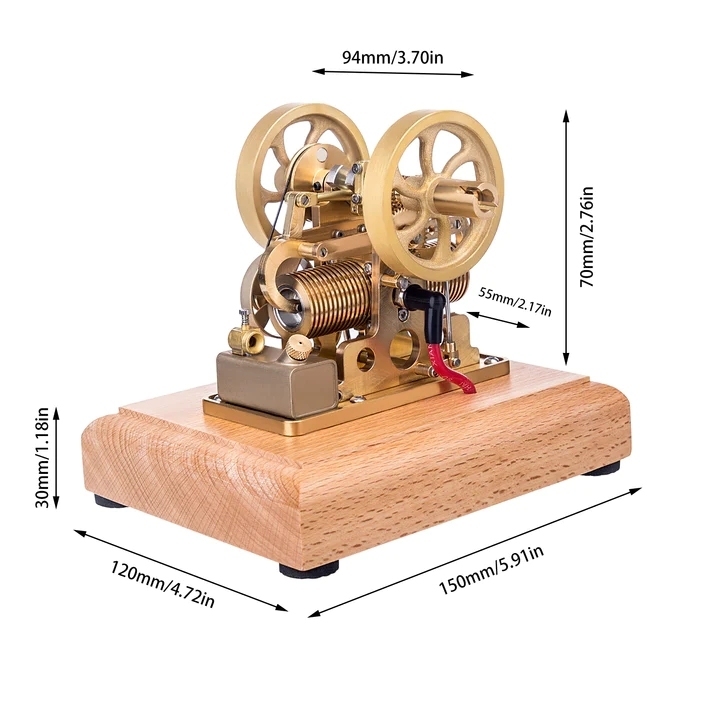 M14 Mini 4 Stroke Gas Engine Internal Combustion Engine Model Atkinson ...
