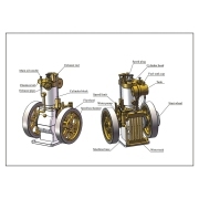 M91 Hit & Miss Gas Vertical Engine Stirling Engine Model Upgraded ...