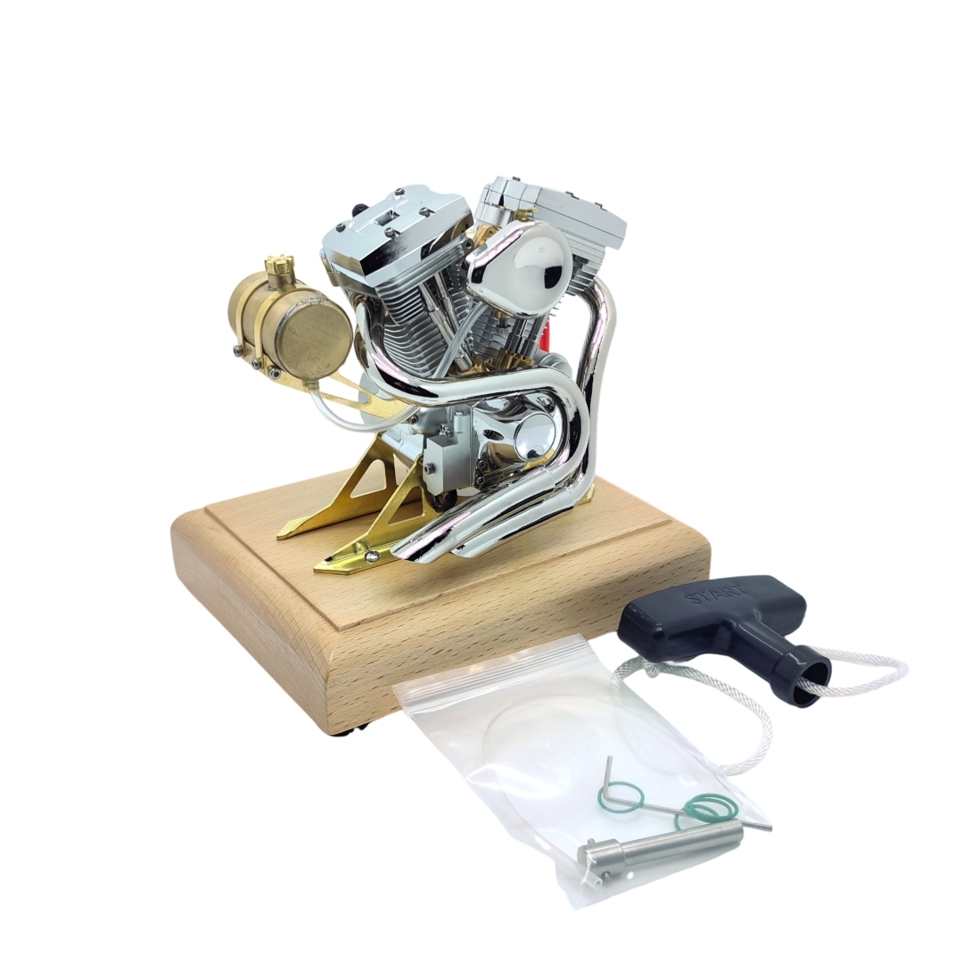 OKMO R34 OHV V-Twin Four-Stroke Gasoline Engine Mini Retro Motorcycle ...