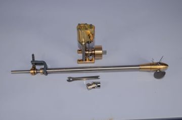 Steam engine Q1 Vertical steam engine model with Verstellprope