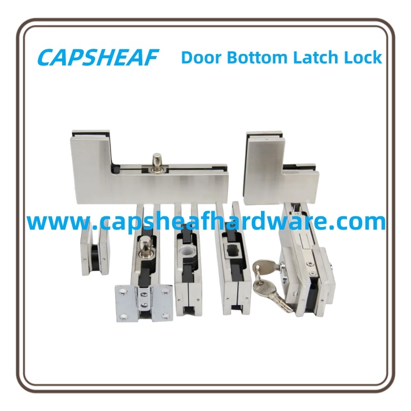 Stainless Steel Glass Door Bottom Latch Lock