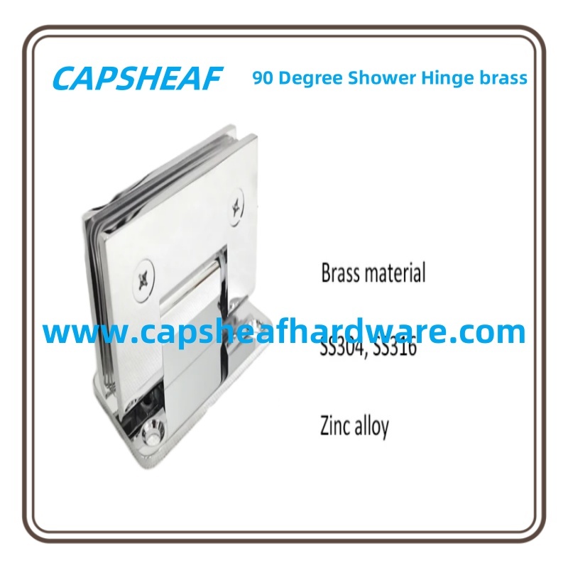 90 Degree Chrome Brushed Gold Hinge