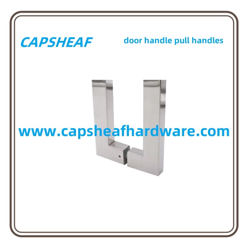Modern Stainless Steel D Shape Square Glass Door Handle